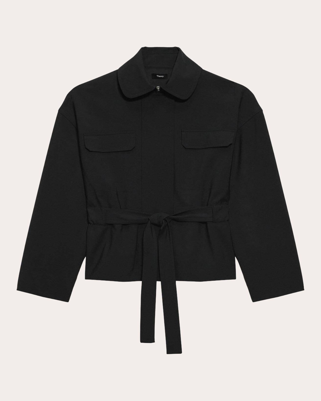 Wool Cinched Flight Jacket | Olivela