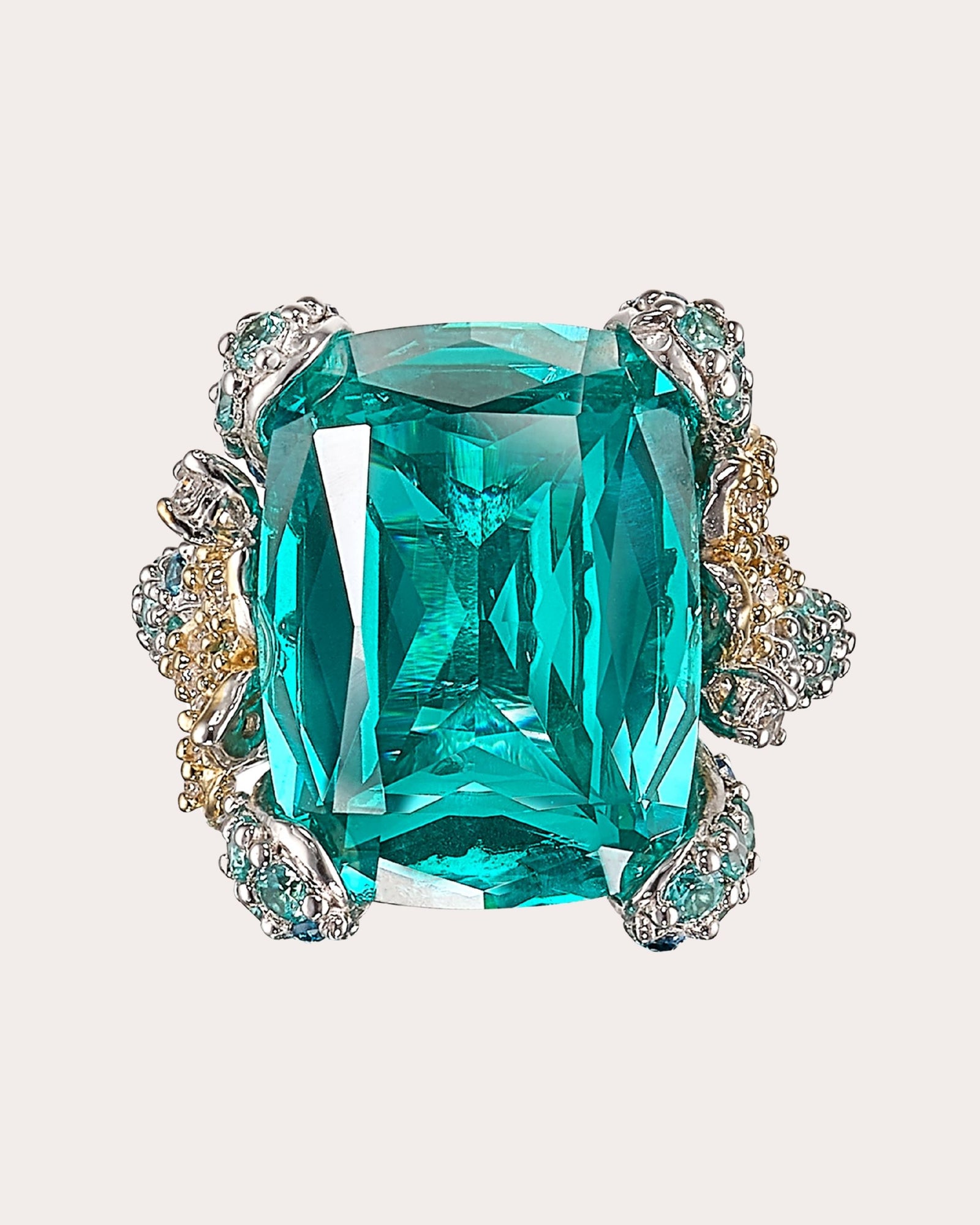 Diamond & Paraiba Tourmaline Ocean Ring | Olivela