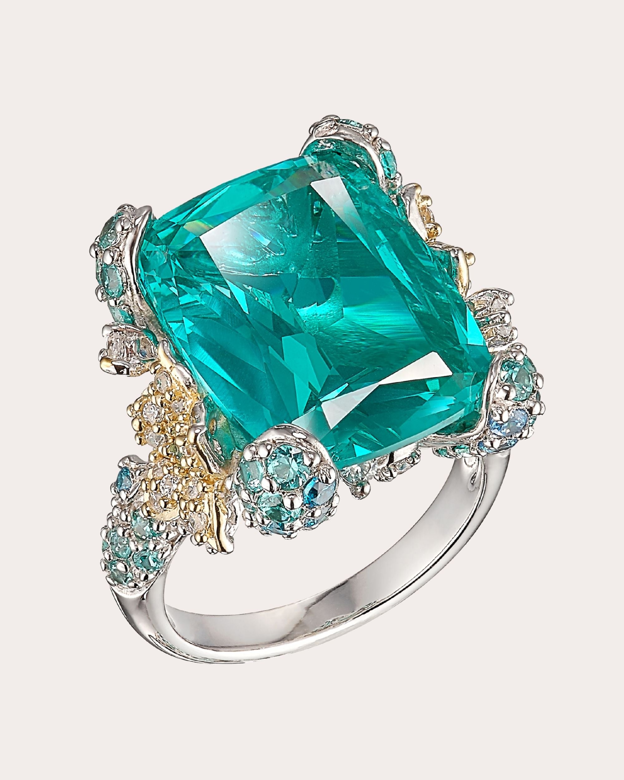 Diamond & Paraiba Tourmaline Ocean Ring | Olivela