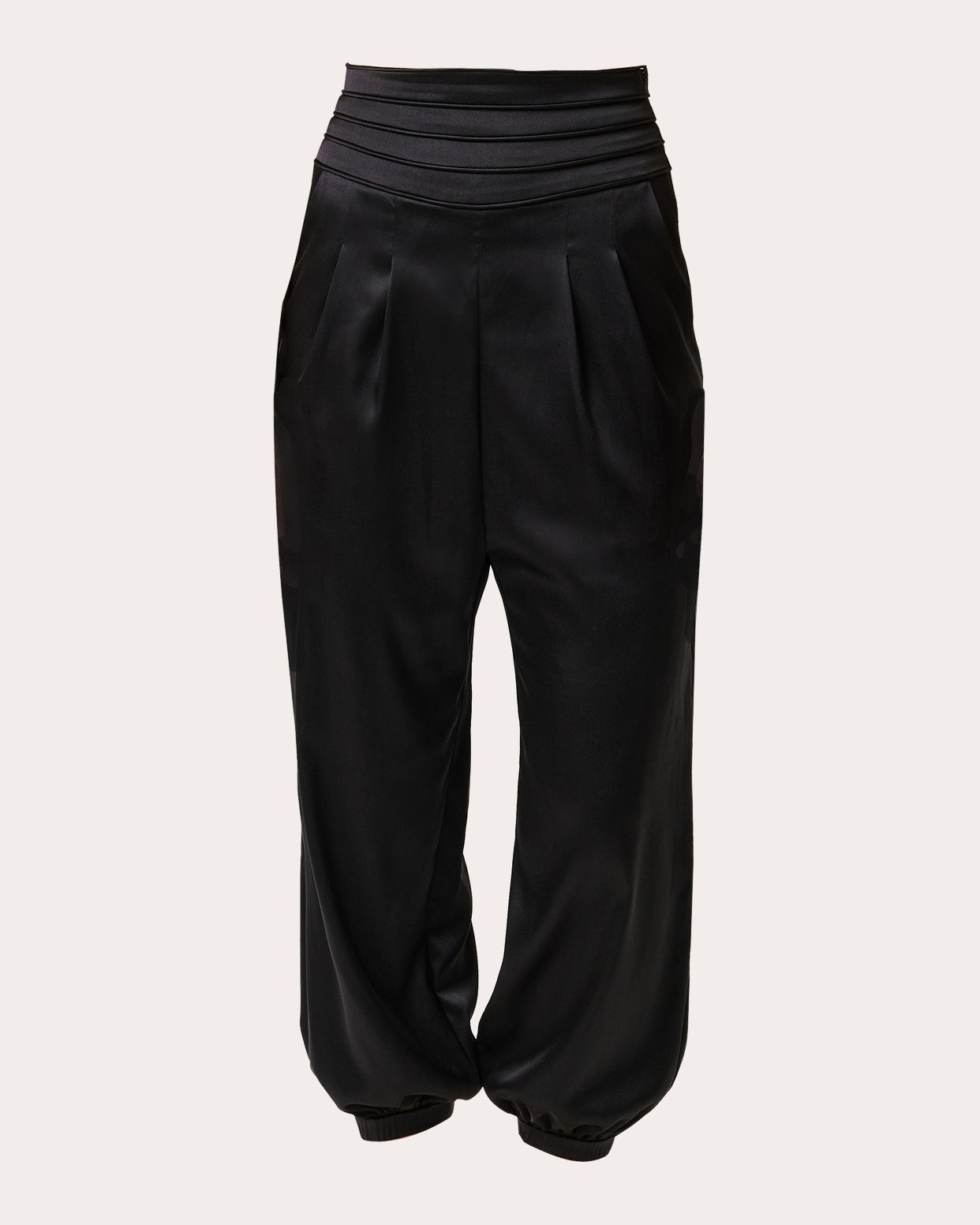 Avenoir Silk Charmeuse Pleated Crop Pants | Olivela