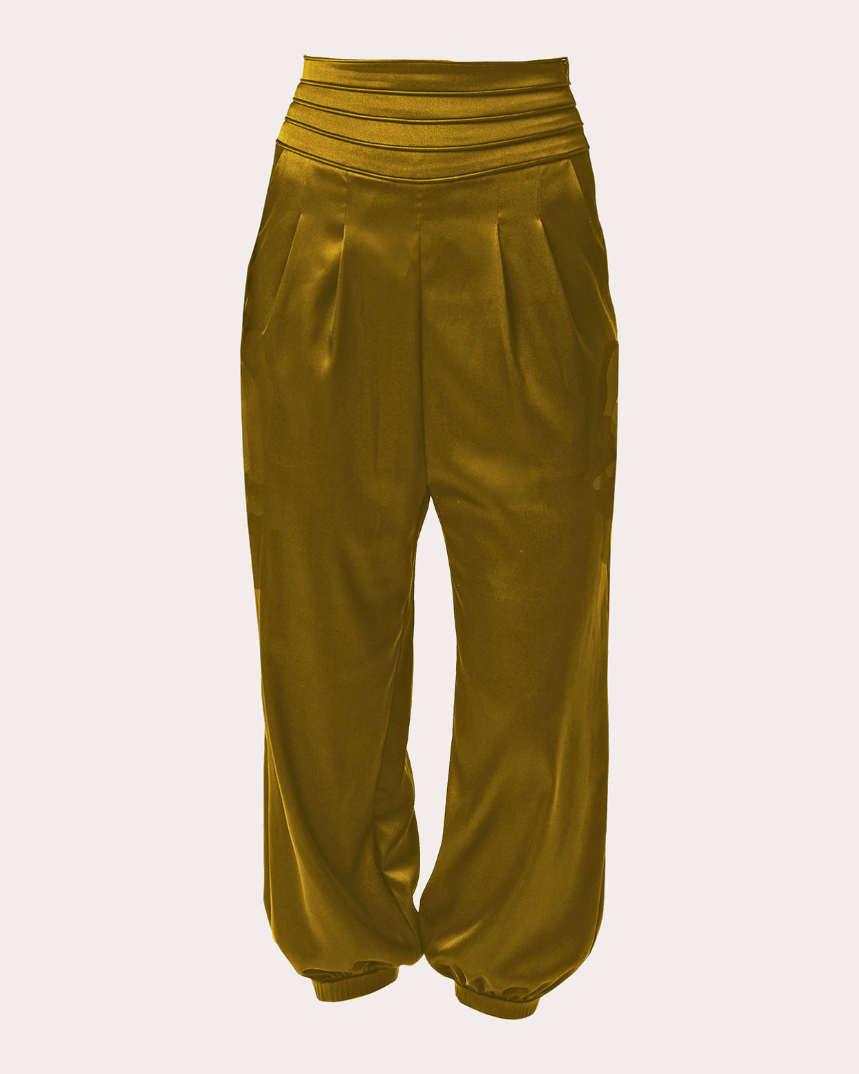 Avenoir Cropped Pleated Stretch Silk Pants | Olivela
