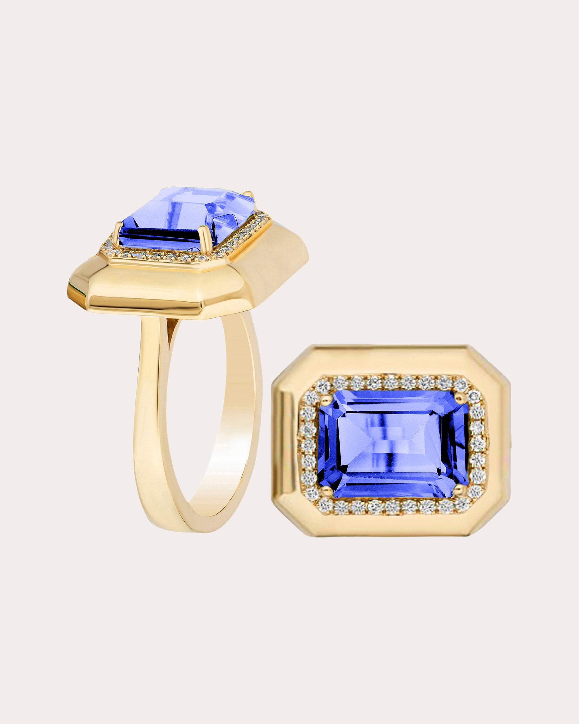 Tanzanite & Diamond 18k Gold Limited Edition Ring | Olivela