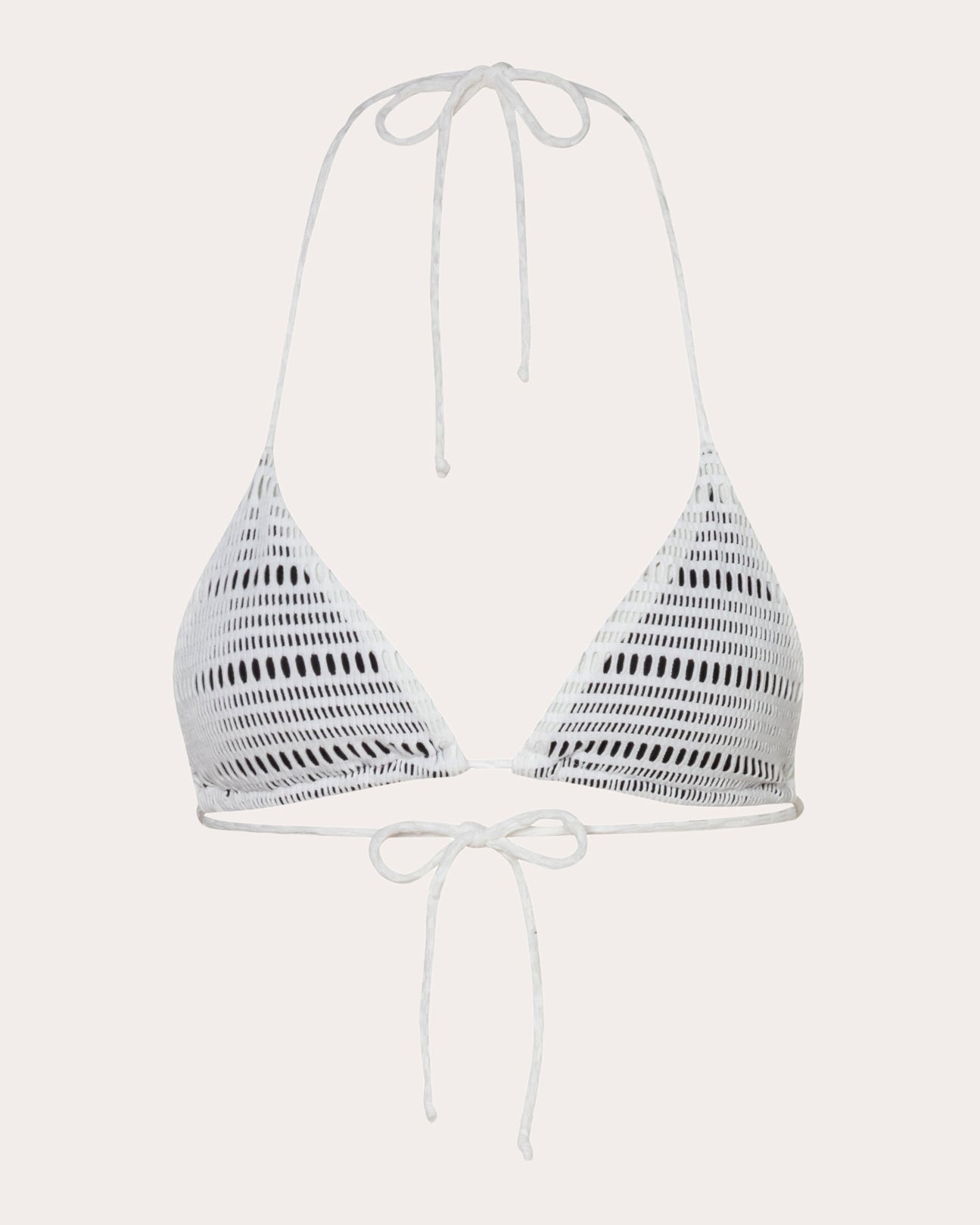 Moa Geometric Mesh Triangle Bikini Top | Olivela