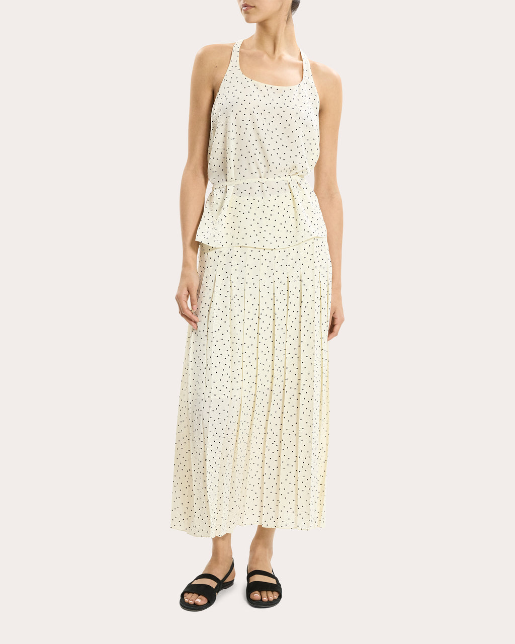 Polka Dot Belted Tank Top | Olivela