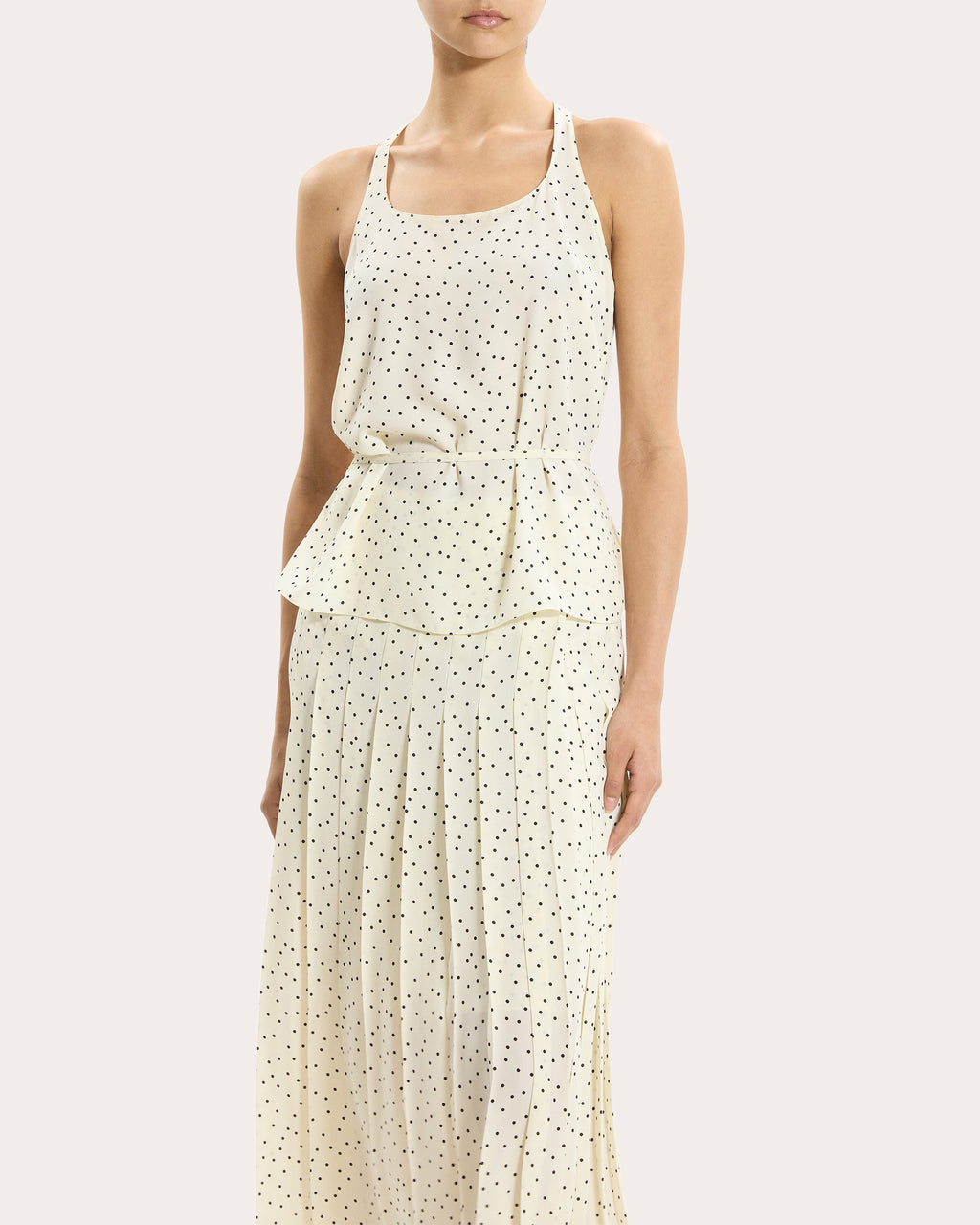Polka Dot Belted Tank Top | Olivela